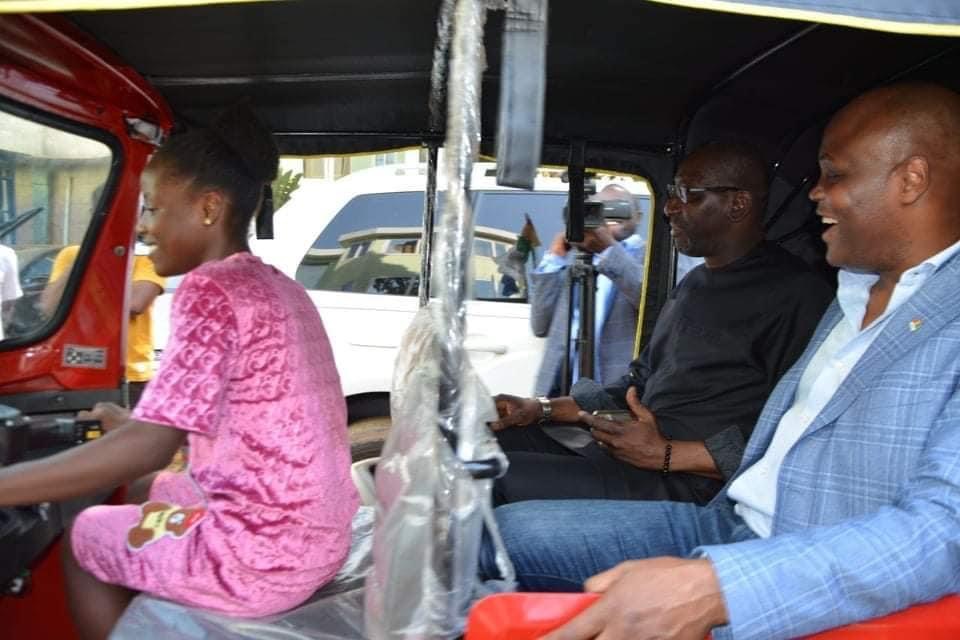 Le ministre Lansana Bea Diallo, Mohamed Billy Kaba et Mabinty Sylla ...